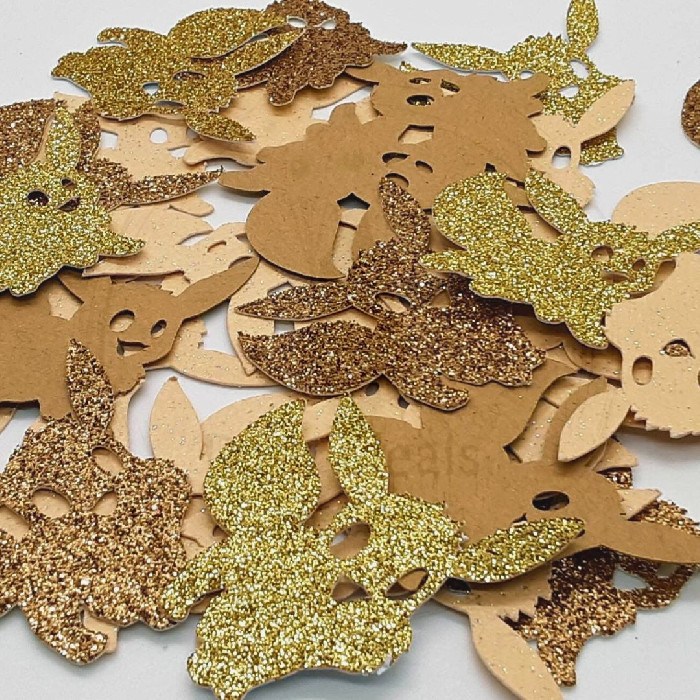 Eevee-Inspired Confetti | 150 Pieces of Pokemon Confetti | Pokemon ...